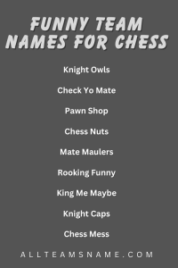 329 Clever Chess Team Names That Will Make You Stand Out - All Teams Name