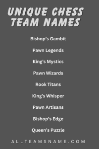 329 Clever Chess Team Names That Will Make You Stand Out - All Teams Name