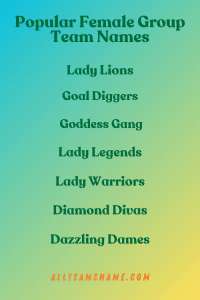 200+ Best Team Names For Women & Girls - All Teams Name